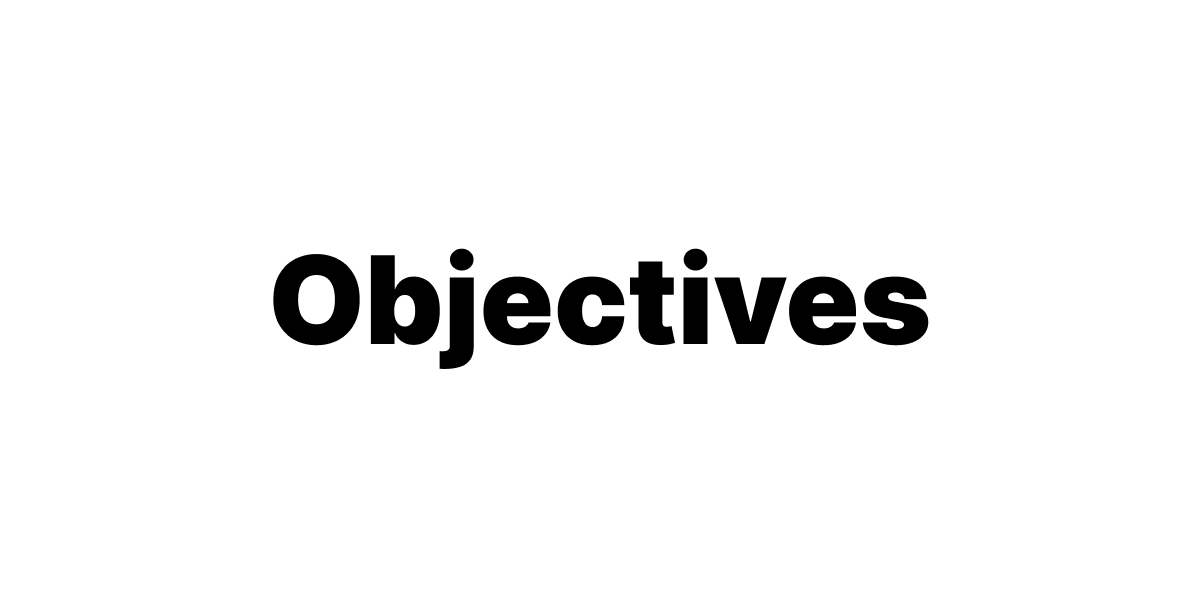 Sign in - Objectives